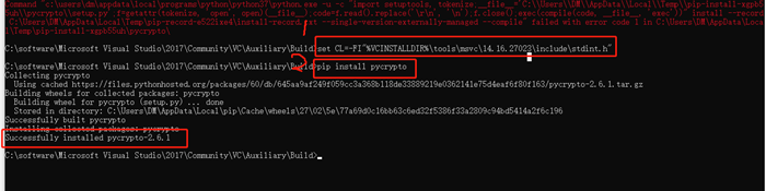 踩过 Python 3.7.2安装pycrypto 2.6.1抛出cl.exe错误 的坑（已解决）_cratopy安装时cl.exe-CSDN博客