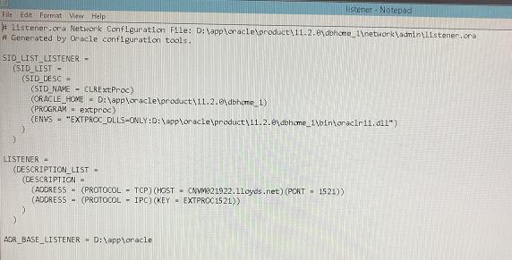 ORACLE FOR WINDOWS TNS-12545:Connect failed because target host or object does not exist监听无法启动 ...