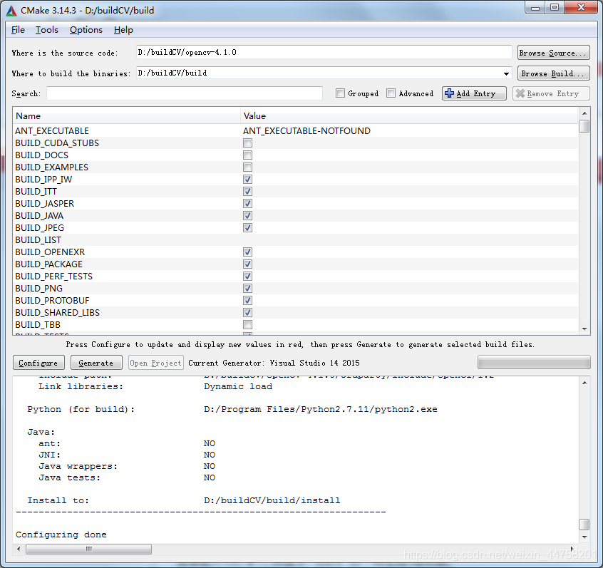 Opencv 入门与进阶教程(一):opencv 410、opencvcontrib 编译与vs 2015环境配置vs2015 Opencv410 Cmake Csdn博客