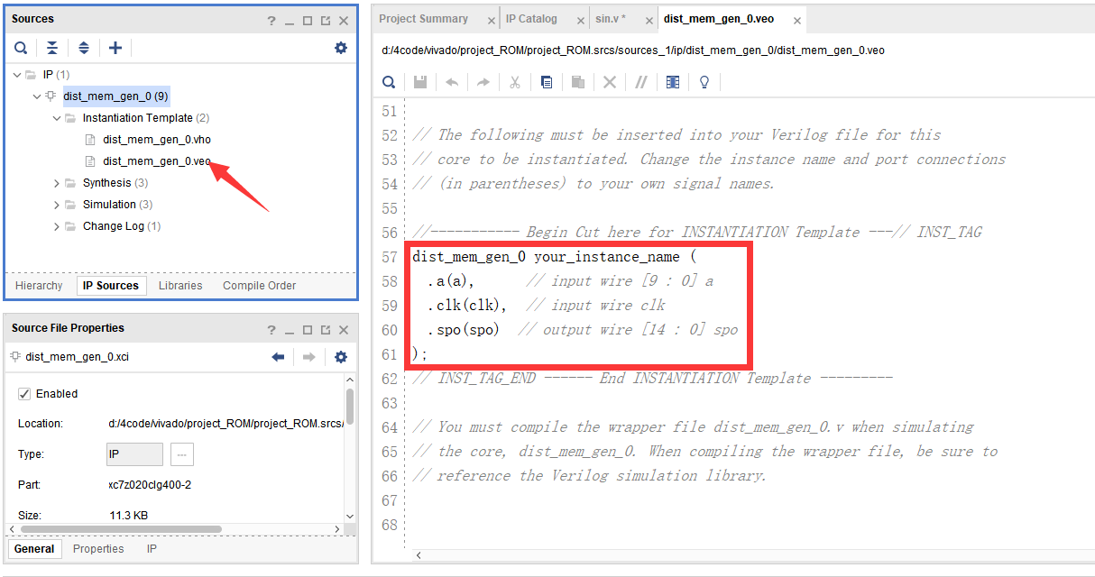 Vivado ROM仿真教程_vivado仿真时可以用coe文件吗?-CSDN博客
