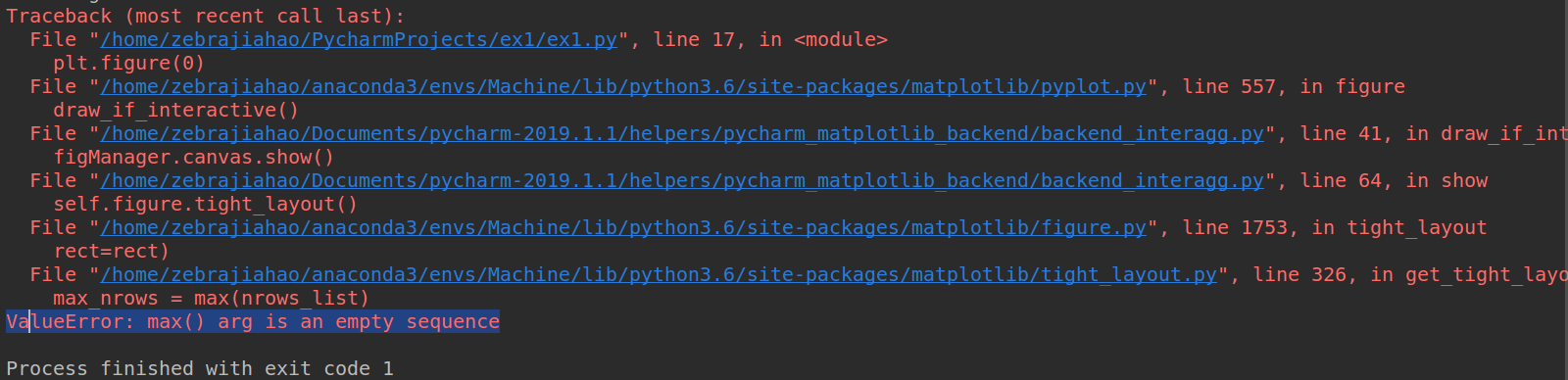 关于在ubuntu下pycharm安装matplotlib出现ValueError: max() arg is an empty sequence问题_max arg is an empty ...