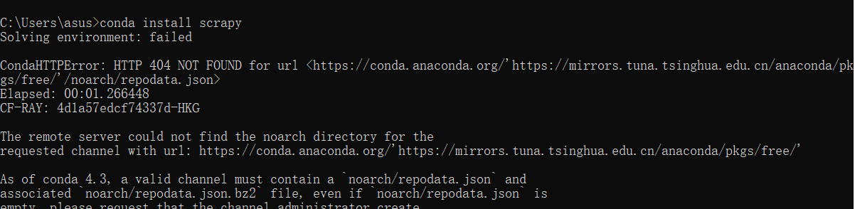 Anaconda An HTTP error occurred when trying to retrieve this URL.HTTP errors are often ...