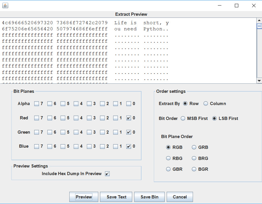 Stegsolve usage-image steganography - Programmer Sought