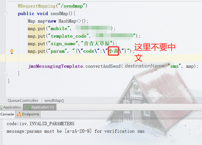 message:params must be [a-zA-Z0-9] for verification sms-CSDN博客
