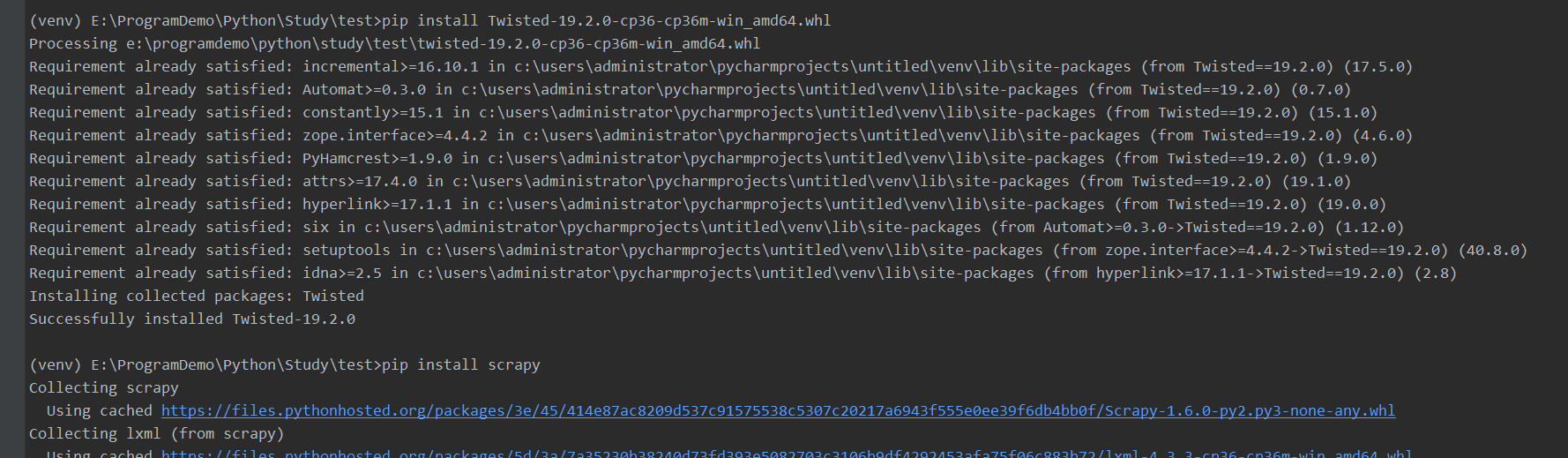 pycharm安装scrapy_罗竣峻-CSDN博客