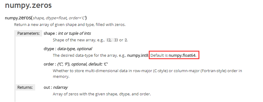 numpy.ones与numpy.zeros数据类型的坑_为什么np.zeros(),里面数据类型都是整型,还是出错-CSDN博客