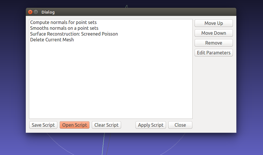 Linux/Ubuntu下Meshlab批量对散乱三维点云泊松重构的方法_meshlab surface reconstruction ...