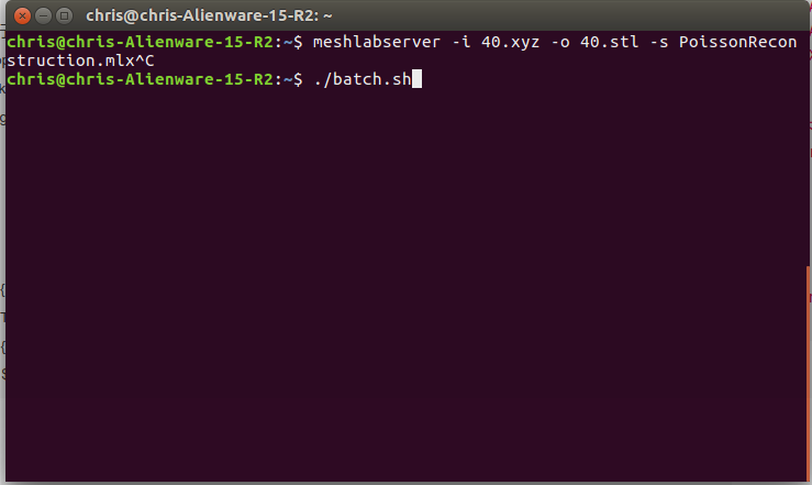 Linux/Ubuntu下Meshlab批量对散乱三维点云泊松重构的方法_meshlab surface reconstruction ...
