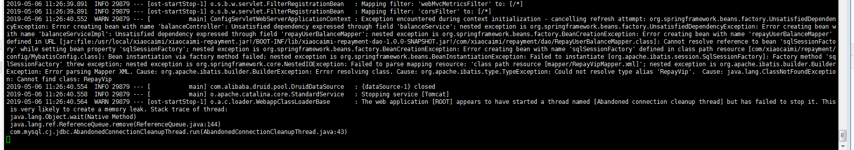 SpringBoot启动异常：This is very likely to create a memory leak. Stack trace of thread - 程序员大本营
