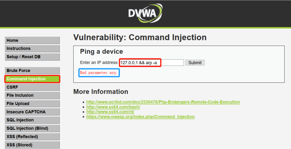 Kali渗透测试之DVWA系列3——命令执行漏洞_dvwa命令执行漏洞-CSDN博客