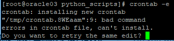 crontab报错：errors in crontab file, can't install_errors in crontab file, can't install.-CSDN博客