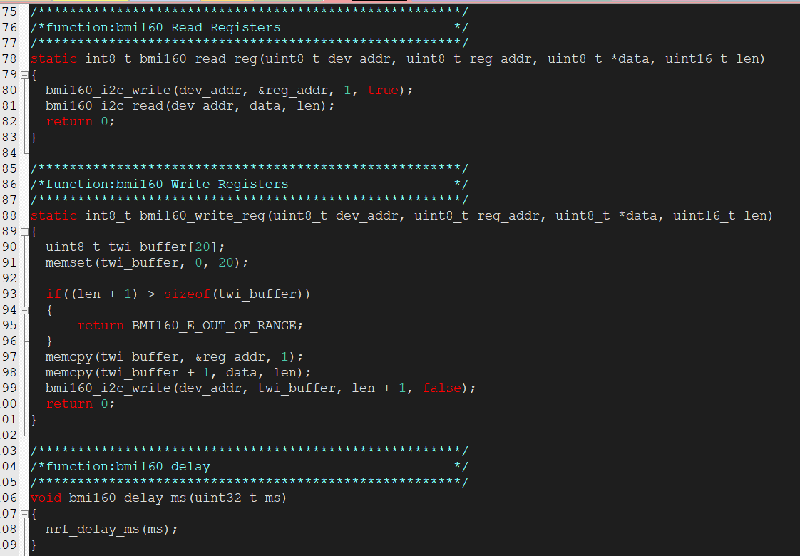 nrf52832(nrf52810）之硬件I2C（TWI）驱动BMI160_nrf52 六轴-CSDN博客