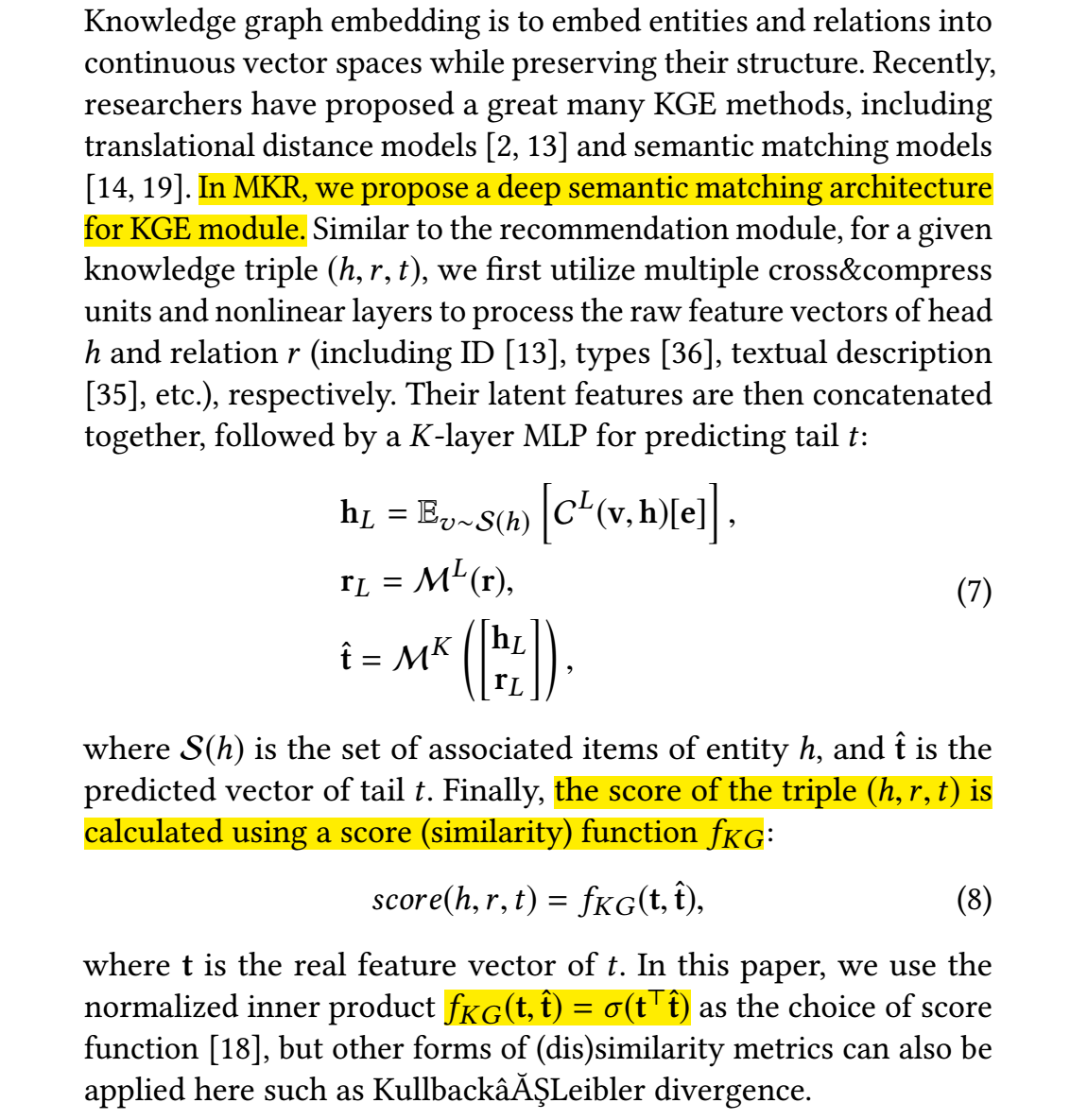 知识图谱与推荐系统之《Multi-Task Feature Learning for Knowledge Graph Enhanced Recommendation》MKR_enhanced ...