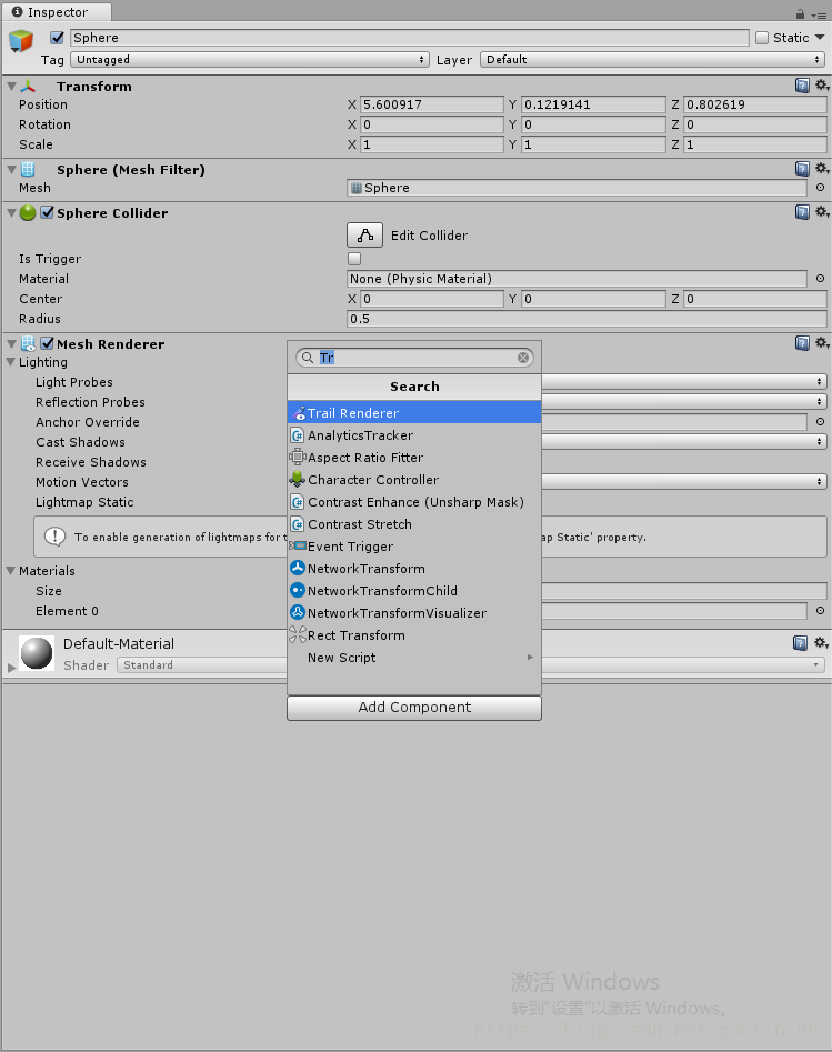 Unity中轨迹组件Trail Renderer_trail renderer怎么设置初始速度-CSDN博客