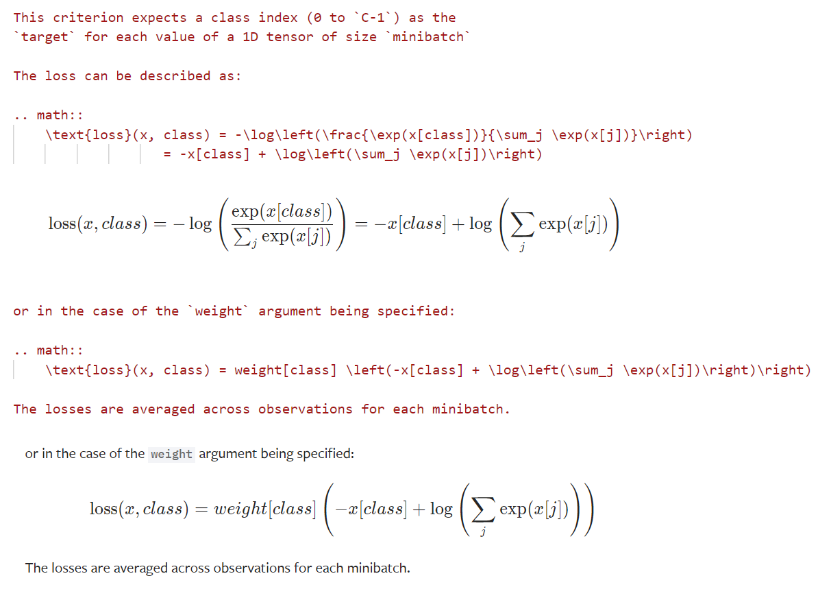 Pytorch 代码注释公式格式还原pytorch源码注解中的公式是什么格式的 Csdn博客