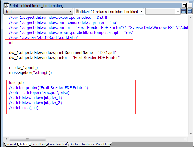 PB utiliza la impresora virtual PDF para exportar el contenido en DataWindow en PDF ...