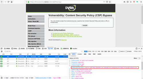DVWA--CSPBypass_dvwa的csp高级为什么改成post没用-CSDN博客