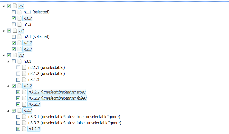 francytree插件实现复选框多选，获取子节点的同时也获取父节点的功能_delphi里tvirtualstringtr选择子节点同时也选择 ...