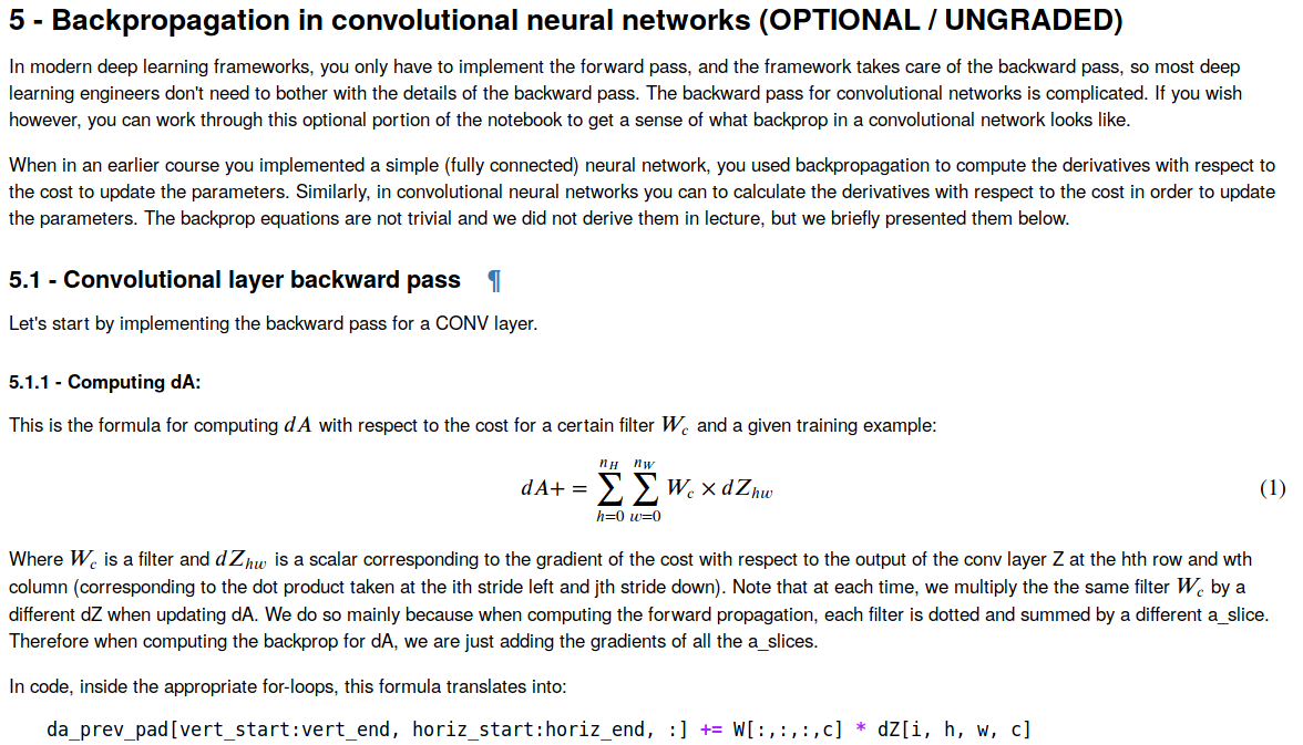 深度学习-卷积神经网络 吴恩达第四课第一周作业1答案(Convolutional Neural Networks: Step by Step)_深度学习 第四门课第一周习题-CSDN博客