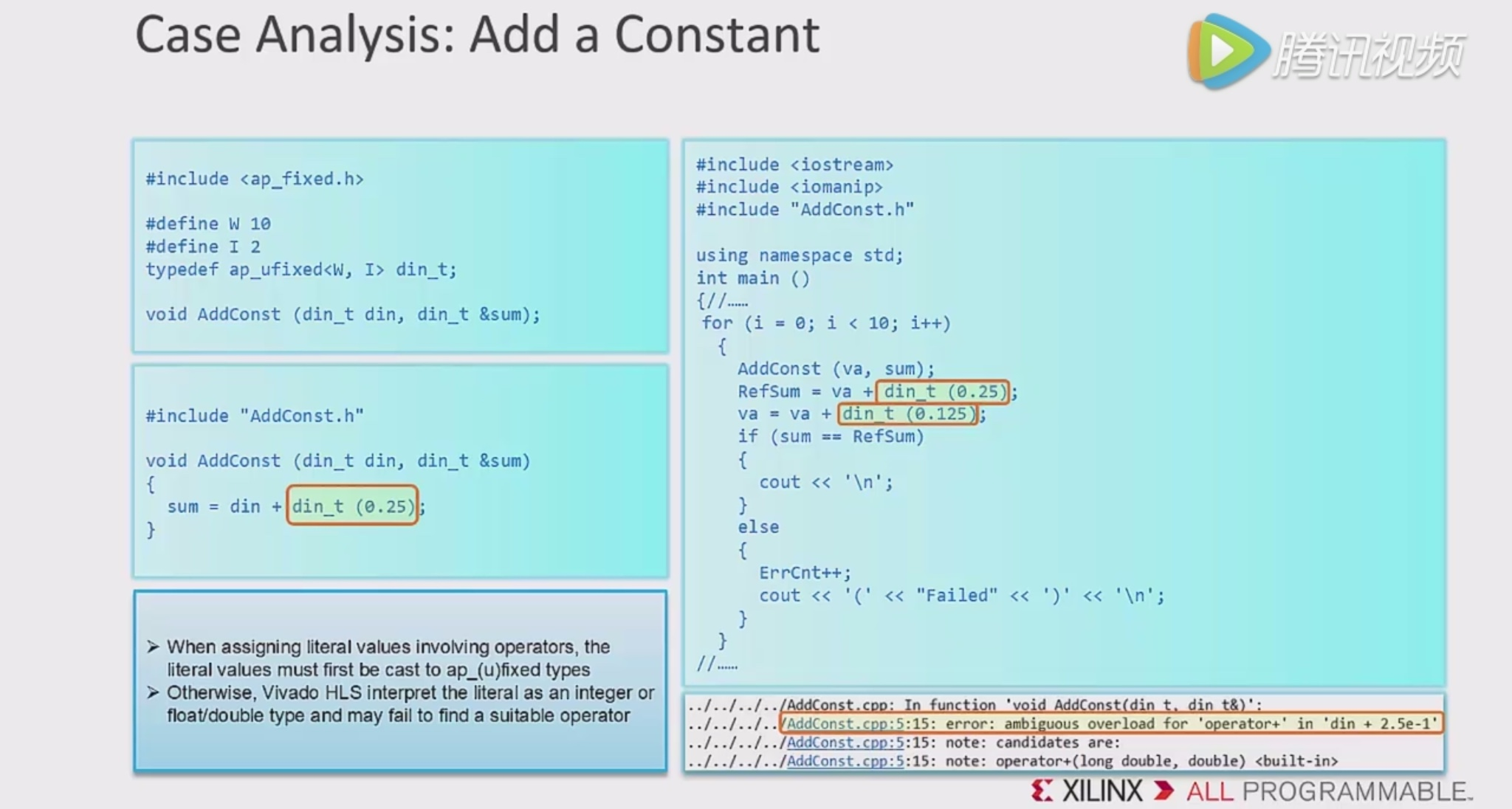 Vivado HLS(High-level Synthesis)笔记二：数据类型及其初始化、复合数据类型、HLS中的C++基本运算 ...