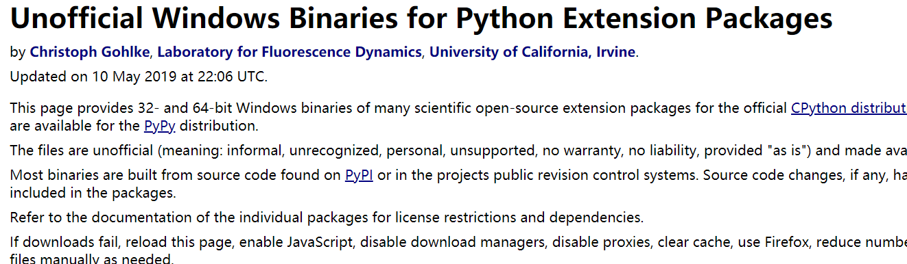 Anaconda下快速安装Python第三方包 whl文件_第三方库whl安装网站-CSDN博客