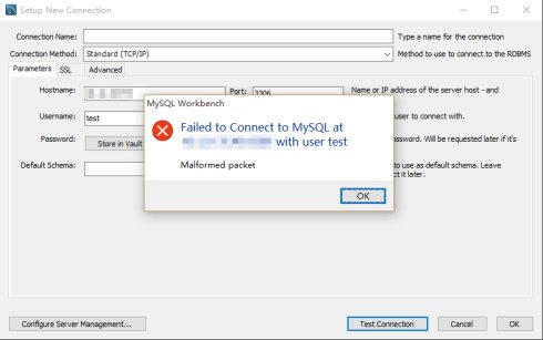MySQL Workbench连接数据库时出现Malformed packed_malformed packet:tns-CSDN博客