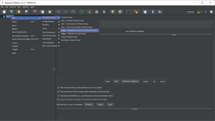 Jmeter uses Stepping Thread Group and Ultimate Thread Group to set load scenario introduction ...