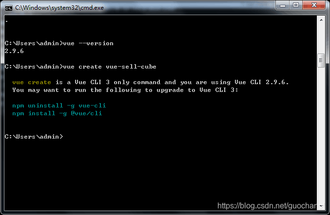 Vue Cli3 更新 Vue Create Is A Vue Cli 3 Only Command And You Are Using Vue Cli 296 Csdn博客