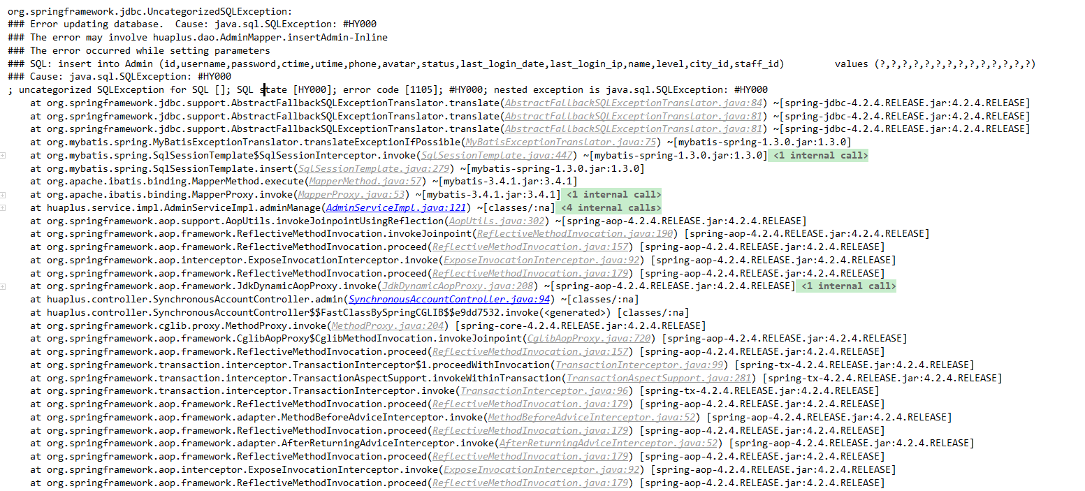 UncategorizedSqlException异常的处理-CSDN博客