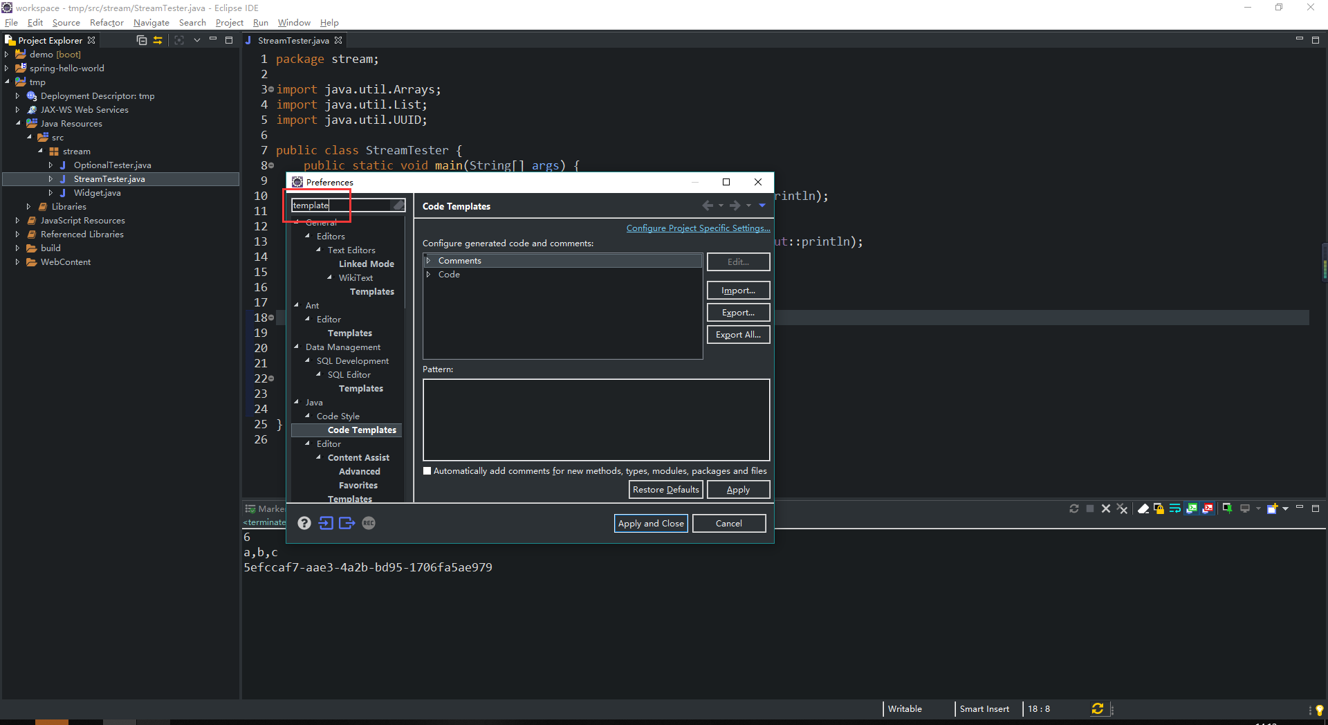 Eclipse中设置注释模板的方法_eclipse的comments中设置找不到methods-CSDN博客