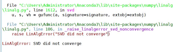 raise LinAlgError("SVD did not converge")-CSDN博客