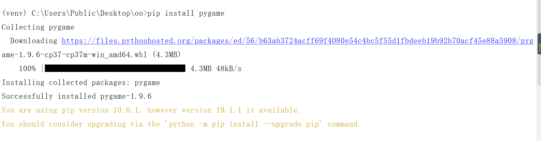How to install pygame on pycharm - Programmer Sought