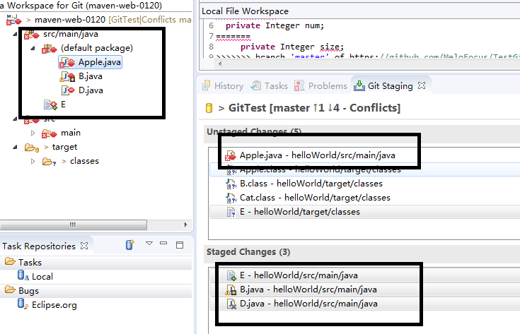 eclipse git处理冲突_eclipse git 解决冲突的两种方法-CSDN博客
