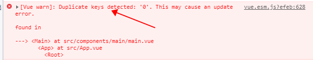 【前端】vue2中的报错：duplicate Keys Detected 0 Csdn博客