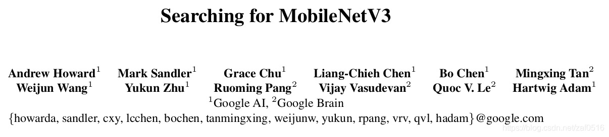 Mobilenetv3论文讲解mobilenet V3网络结构 Csdn博客