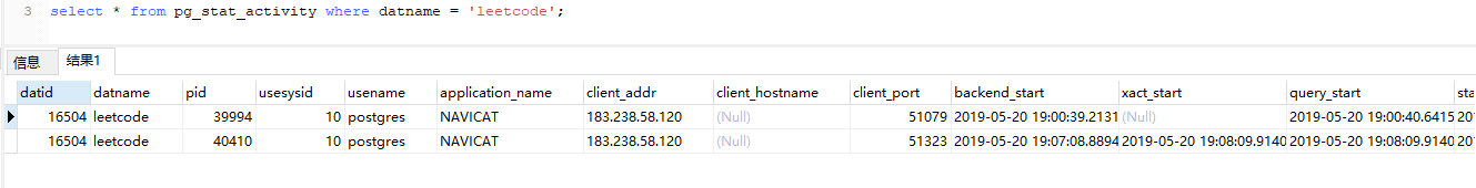 postgresql 中的动态统计视图中的pg_stat_activity-CSDN博客