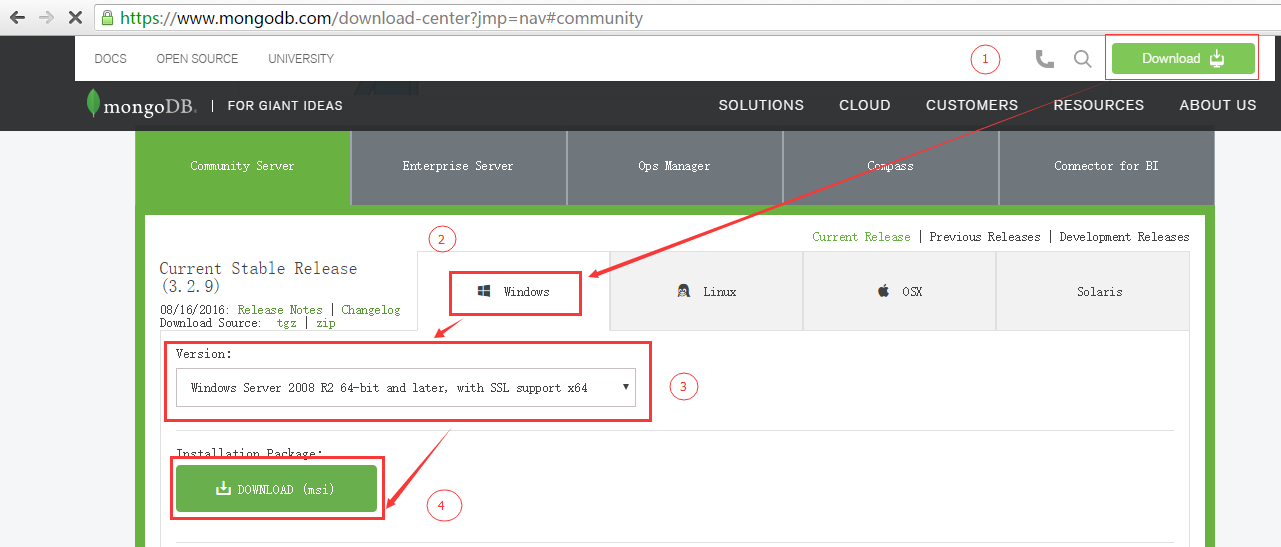 MongoDB下载与安装_mongodb官网下载-CSDN博客