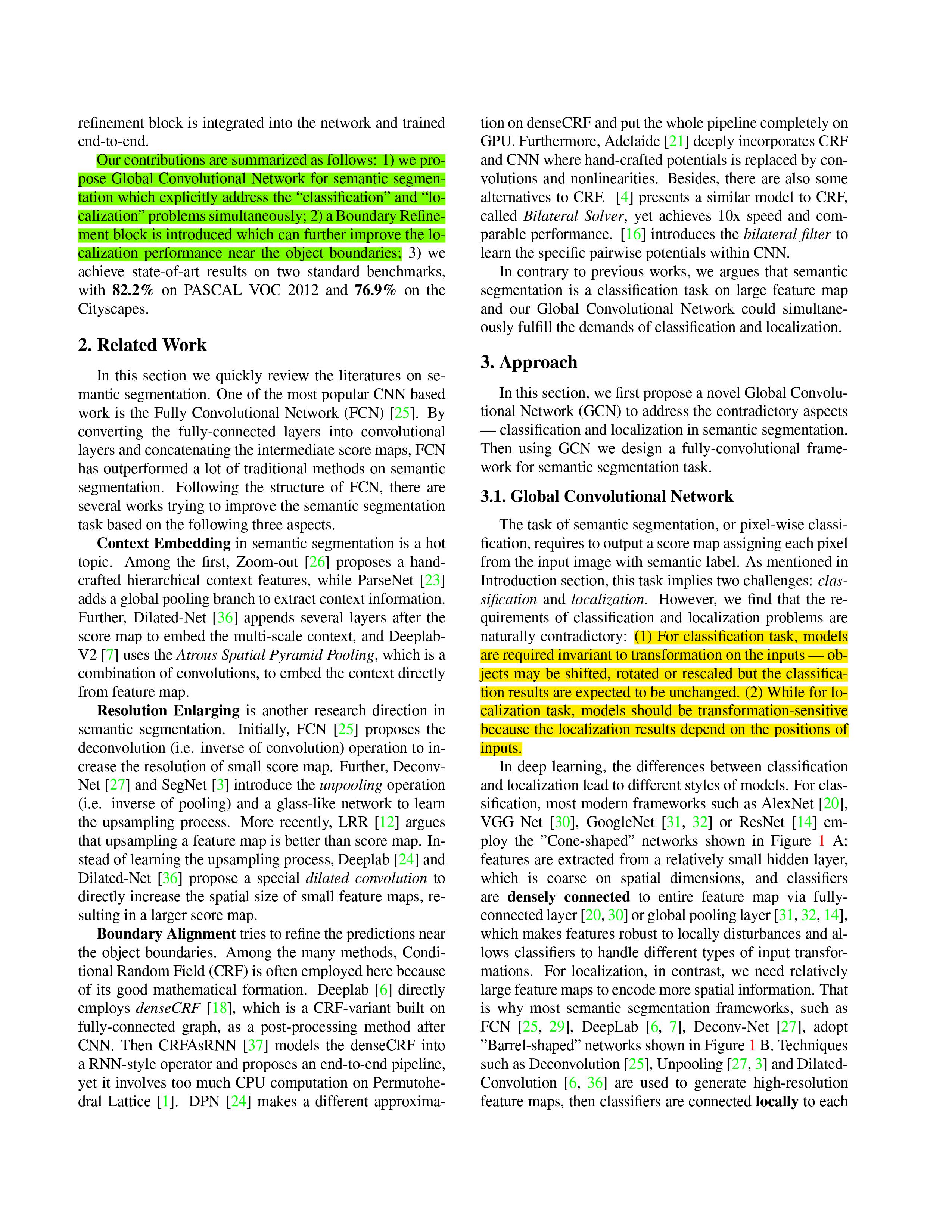 图像分割：GCN: Large Kernel Matters —— Improve Semantic Segmentation by Global Convolutional Network ...