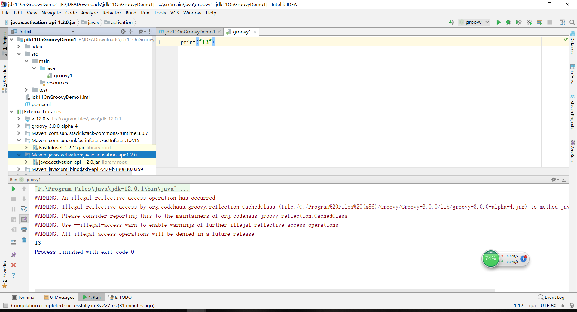 使用groovy和jdk9以上的版本配合使用_illegal reflective access by org.codehaus.groovy.r-CSDN博客
