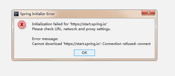 SpringBoot项目无法创建（Initialization failed for https://start.spring.io） - 程序员大本营