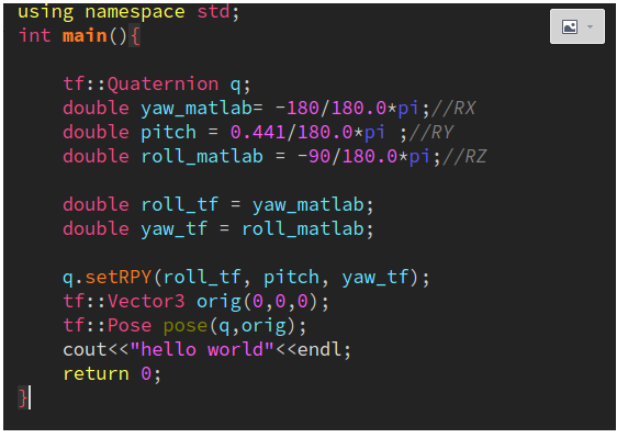 RPY角及与旋转矩阵的变换关系：在matab与ROS的TF变换库中各自的用法及内在联系_matlab rpy转旋转矩阵-CSDN博客