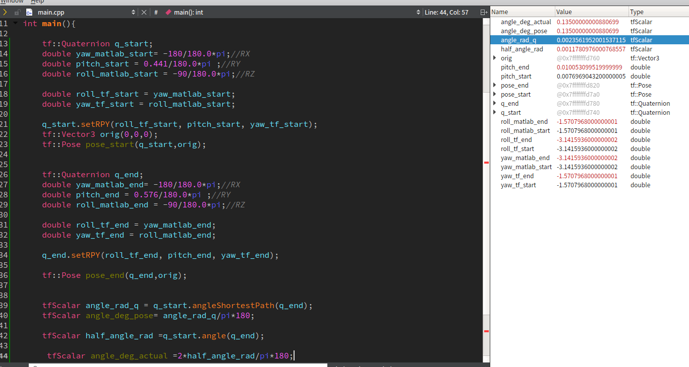 RPY角及与旋转矩阵的变换关系：在matab与ROS的TF变换库中各自的用法及内在联系_matlab rpy转旋转矩阵-CSDN博客