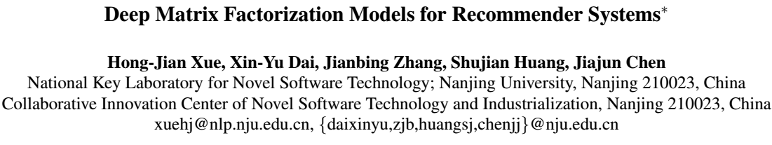 《Deep Matrix Factorization Models for Recommender Systems》DMF模型及python代码-CSDN博客