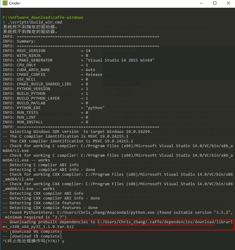 Windows 下用 build_win.cmd 直接编译CPU版caffe_build -p windows -c-CSDN博客