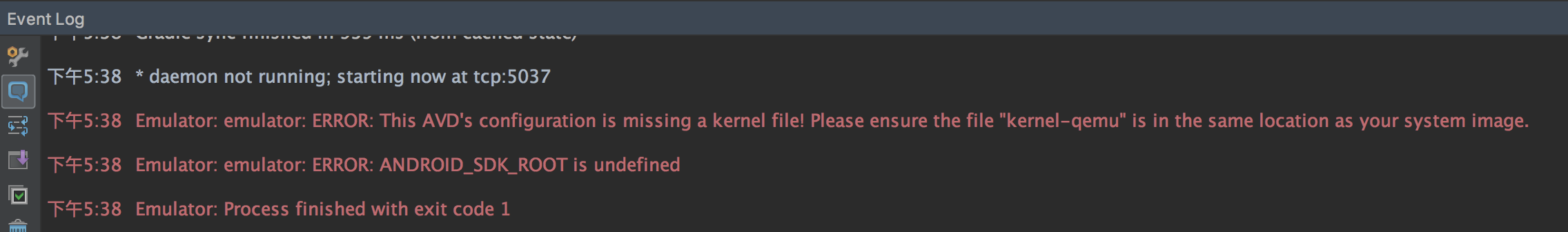 android studio模拟器启动失败_android emulator version 32.1.12.0 (build_id 97510_马马&虎虎的博客-CSDN博客