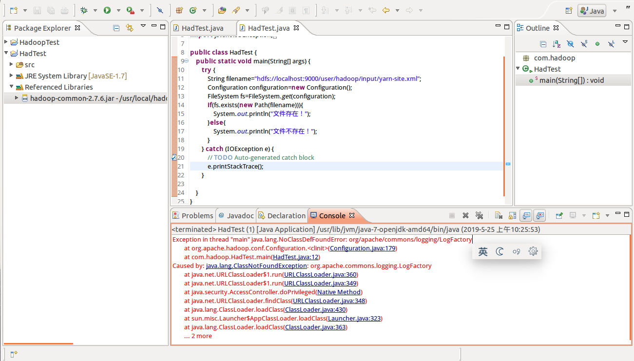 HDFS编程实战中出现的问题_fs.hdfs.impl-CSDN博客