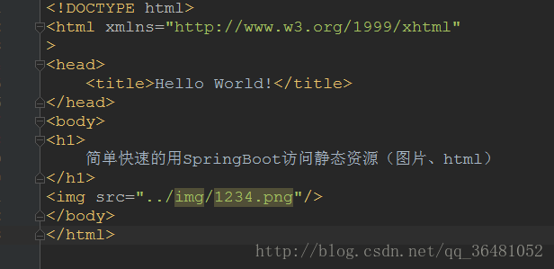 简单快速的用SpringBoot访问静态资源（图片、html）_springboot resouces下html如何访问-CSDN博客