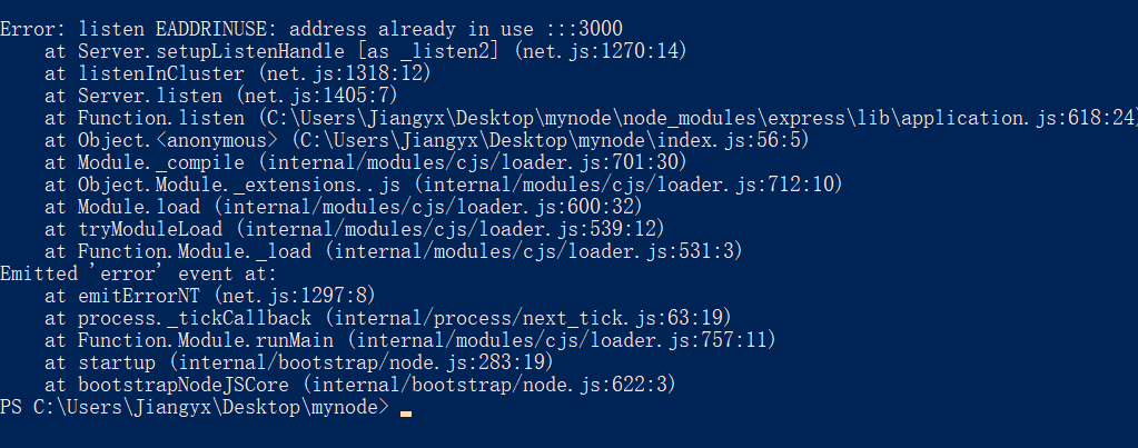 Error: listen EADDRINUSE :::3000_failed to open listener on address 0.0.0.0:3000: l-CSDN博客