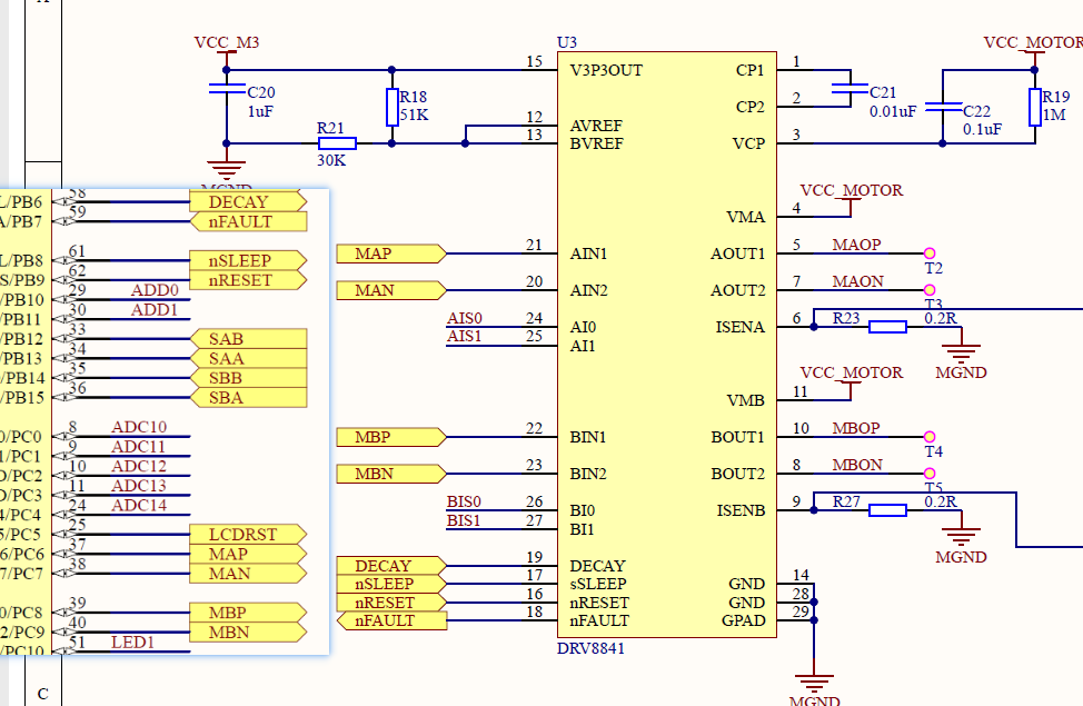 集成电机驱动方案（STM32+DRV8841）_drv8841应用电路-CSDN博客