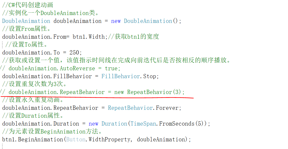 Wpf动画常用三个属性wpf Repeatbehavior Csdn博客 